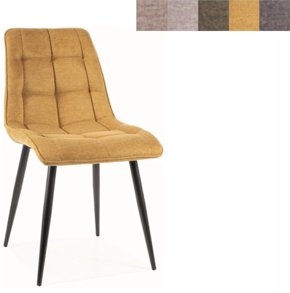 SIGNAL Jídelní židle - CHIC Brego, různé barvy na výběr Čalounění: curry (Brego 68)