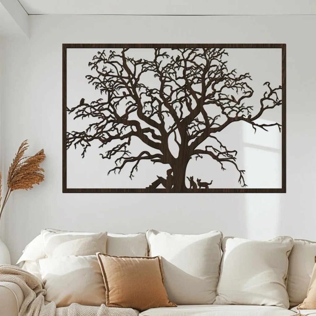 dřevo života Dřevěný strom ODPOČINKU Rozměry (cm): 95x63, Zvolte barvu dekoru: Wenge