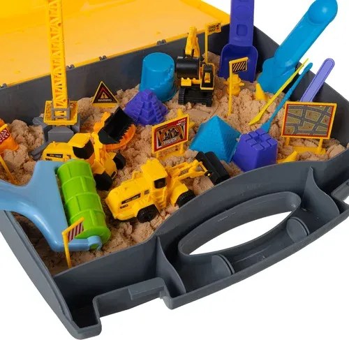 Kinetický písek 1500 g s XXL příslušenstvím – staveniště