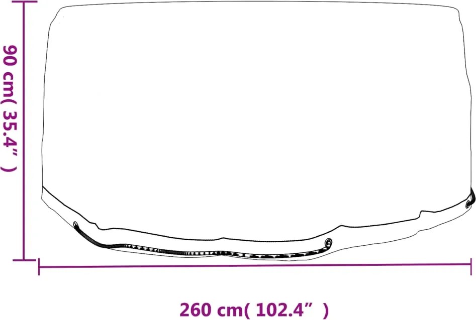 Plachty na zahradní nábytek 2 ks 10 oček Ø 260 x 90 cm kulaté 3155358