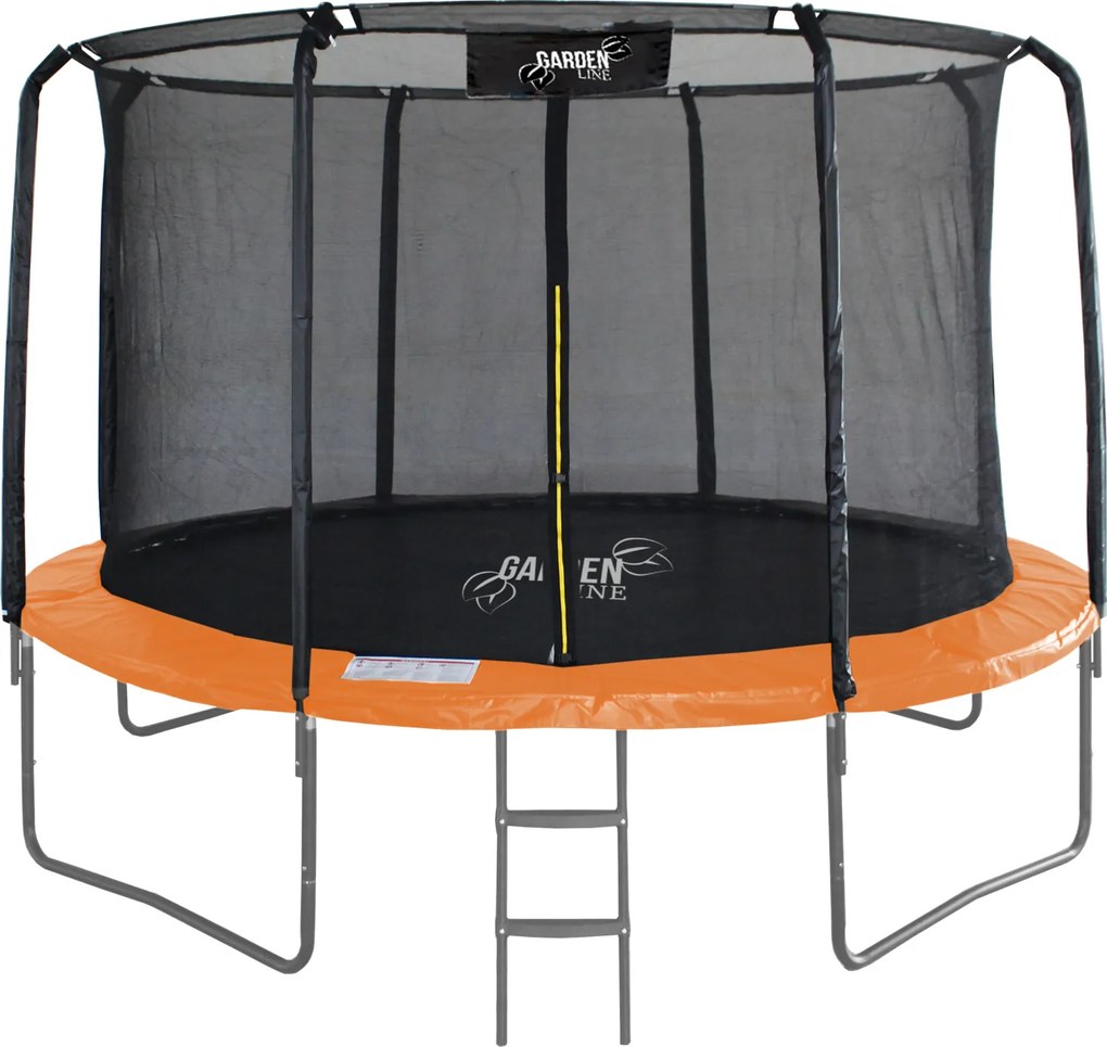 Trampolína s vnitřní síťkou 374 cm Gardenline PRO - oranžová