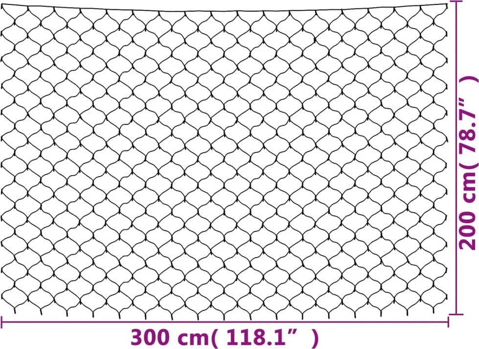 vidaXL Vánoční světlená síť 3 x 2 m 204 LED vnitřní i venkovní [328776] Barva: colourful