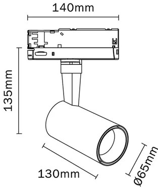 Mantra 3F Fiji, výkonný LED reflektor 15W 3000K 38°, bílá, průměr 6,5cm