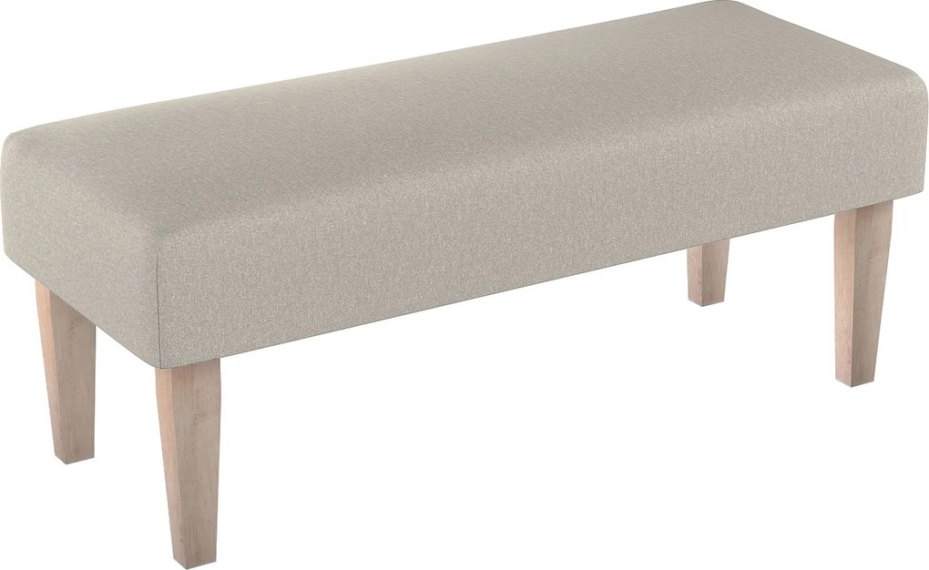 Dlouhá lavička 100x40cm barva béžová látka pletený vzor