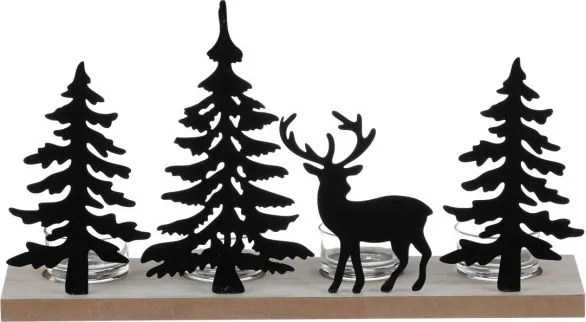 Adventní svícen černý JS456 BK
