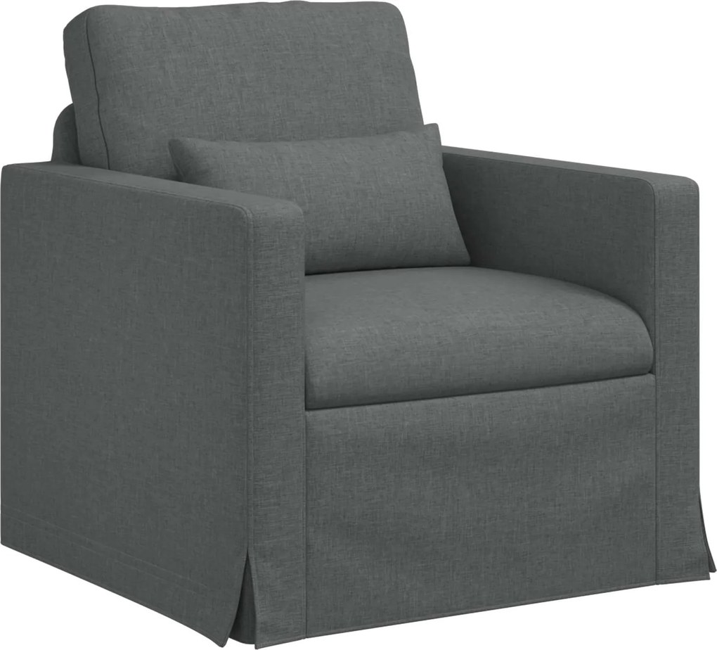 Set pohovek 2 ks Tmavě šedá textil 3407494