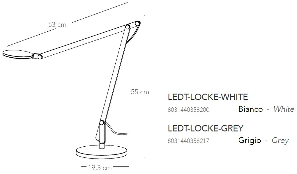 Faneurope LOCKE moderní LED lampa LEDT-LOCKE-GREY