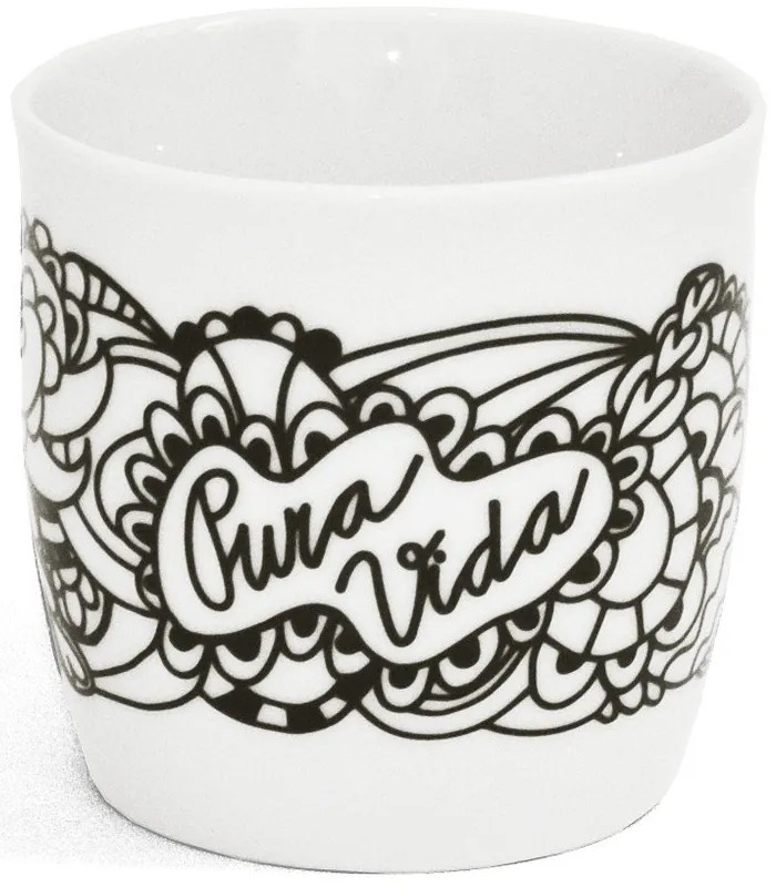 Bílý/černý hrnek 260 ml Pura Vida – Bonami