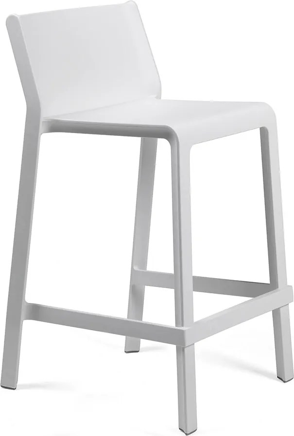 Nardi Plastová barová židle TRILL s nižším sedem grigio