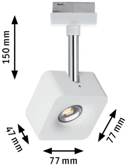 Paulmann 95511 Cube, spot pro Urail system, 1x8W LED 2700K stmívatelné, matná bílá