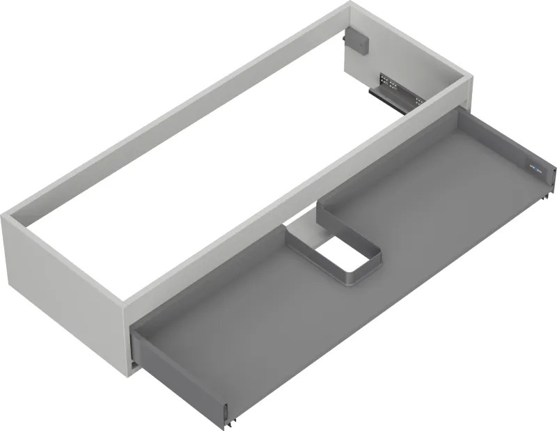 Mexen Box-A, závěsná skříňka 120 cm, 1 zásuvka, šedá matná, 91AX0-1200-235-1-62
