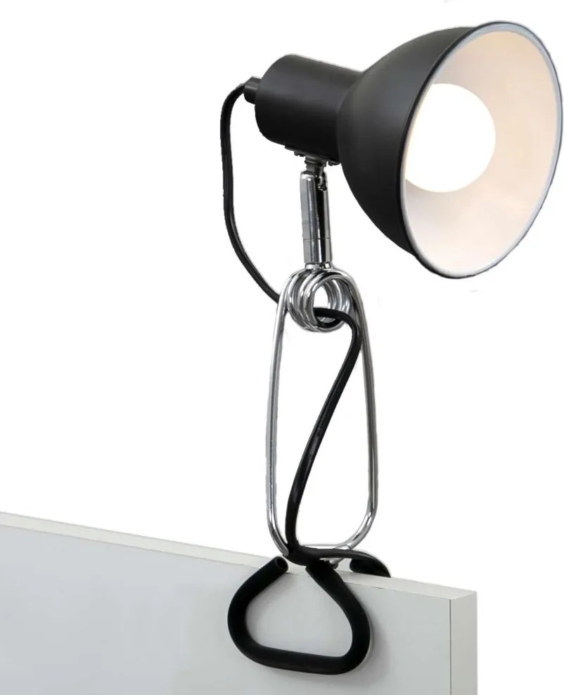 Briloner 2790-015 - Lampa s klipem FIX 1xE14/8W/230V černá/lesklý chrom