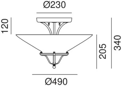 Il Fanale Rustikální stropní svítidlo COUNTRY ø 490 mm