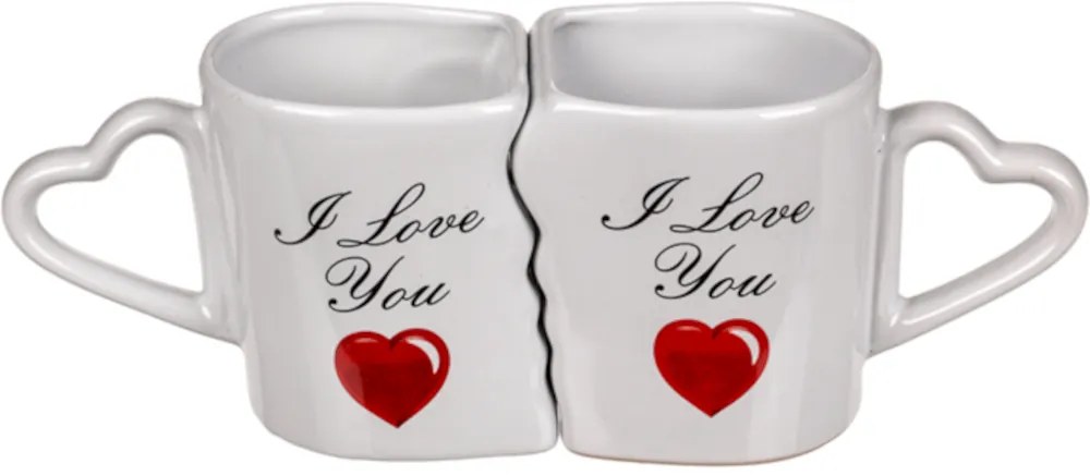 GiftyCity Hrníčky pro zamilované,  I love you, 2x 250 ml