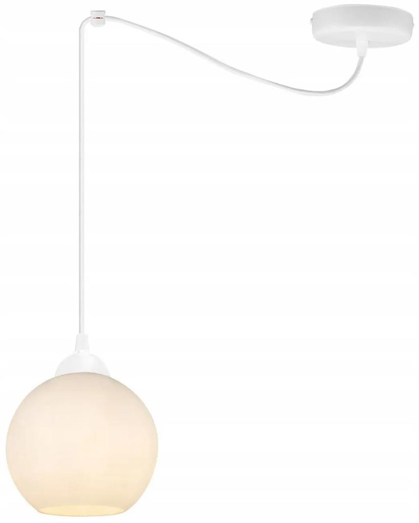 Závěsné svítidlo ELIZA SPIDER, 1x bílé skleněné stínítko (výběr ze 2 barev konstrukce)