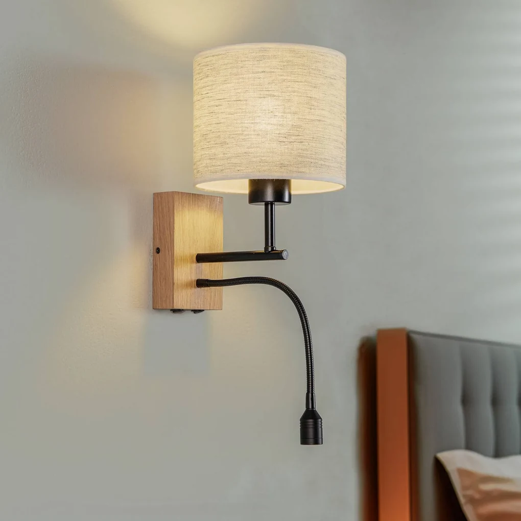 Nástěnné světlo Sonny, LED lampa na čtení, válec  BIANO