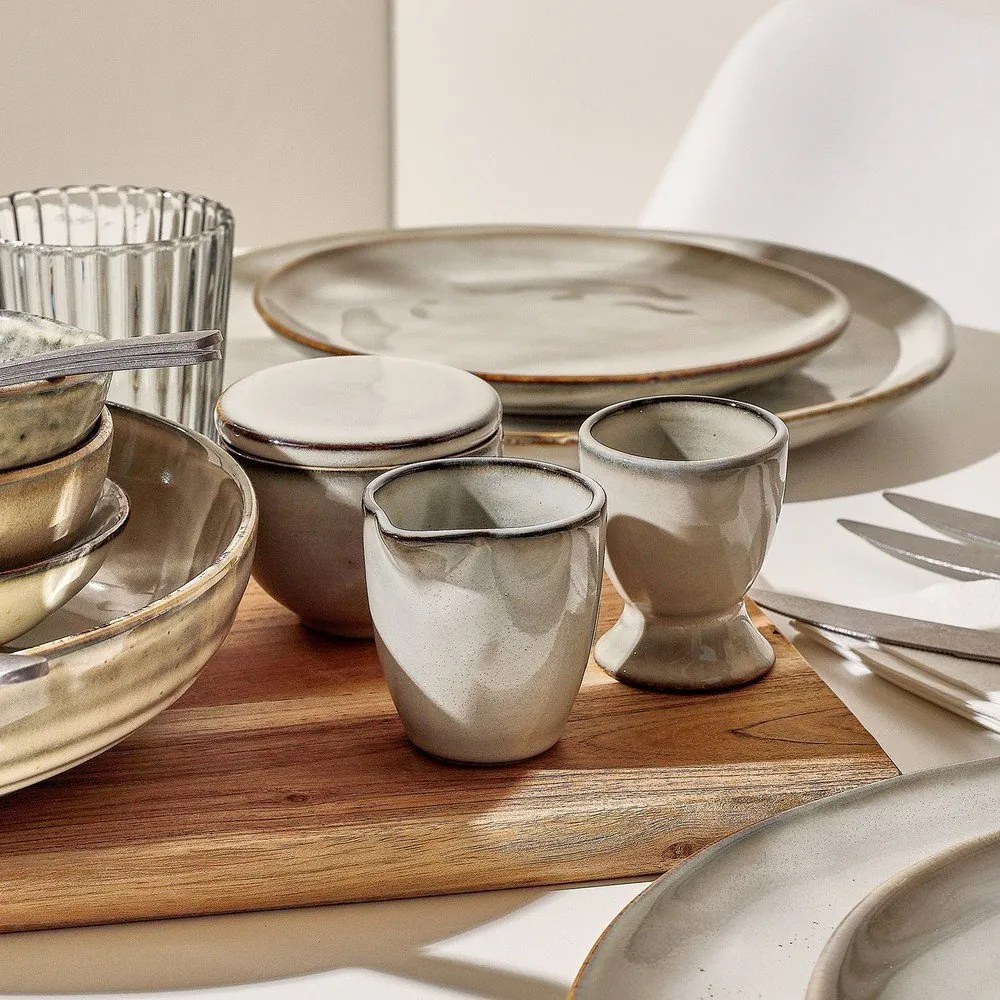 Zelená kameninová konvička na mléko 70 ml Artisan – Salt&Pepper