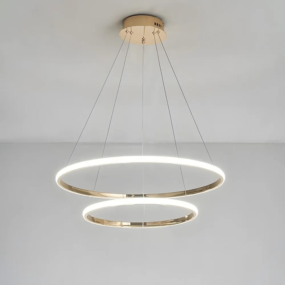 Toolight Toolight, LED závěsné osvětlení 40/60cm, 61W, 3000K, LHJ007-CP2, zlatá, OSW-60004
