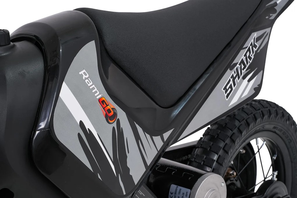 Ramiz Dětská elektrická motorka SHARK černá