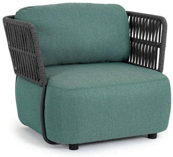 BIZZOTTO zahradní křeslo PALMER antracit-zelená 0663508