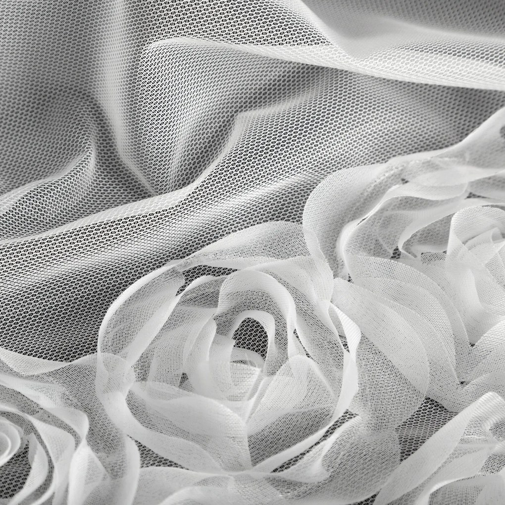 ZÁCLONA NA PÁSCE EVA MINGE ROSES4 350X160 CM BÍLÁ