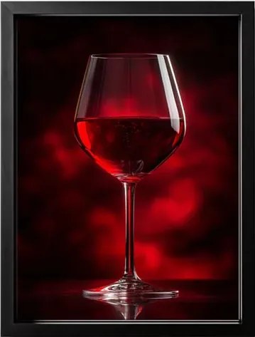 Sklenka vášně - obraz - Elegantní červené víno v luxusním stylu 13 - 40 x 50 cm - 499 Kč
