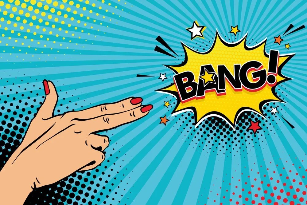 Samolepící tapeta s pop art motivem - BANG!