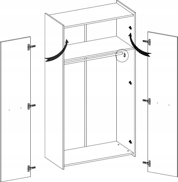 Šatní skříň MIRRAGE 80