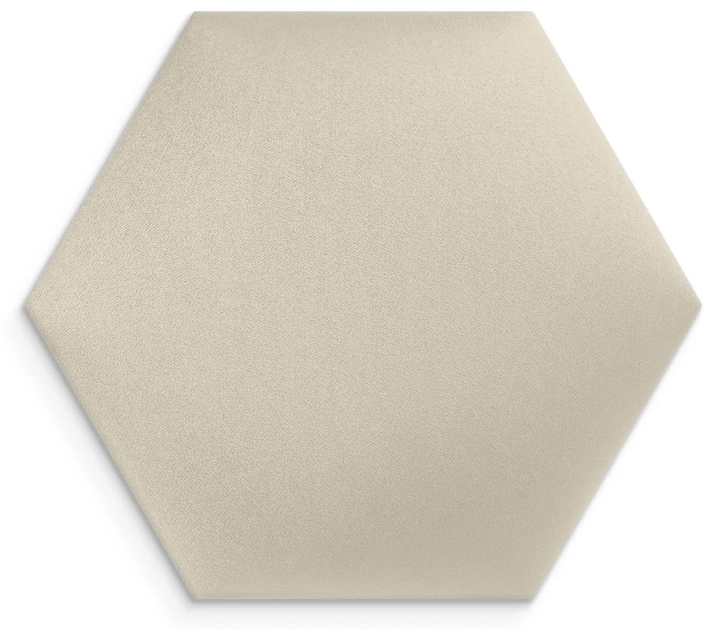 Čalouněný panel - Šestiúhelník - 30x26cm Barva: Krémová