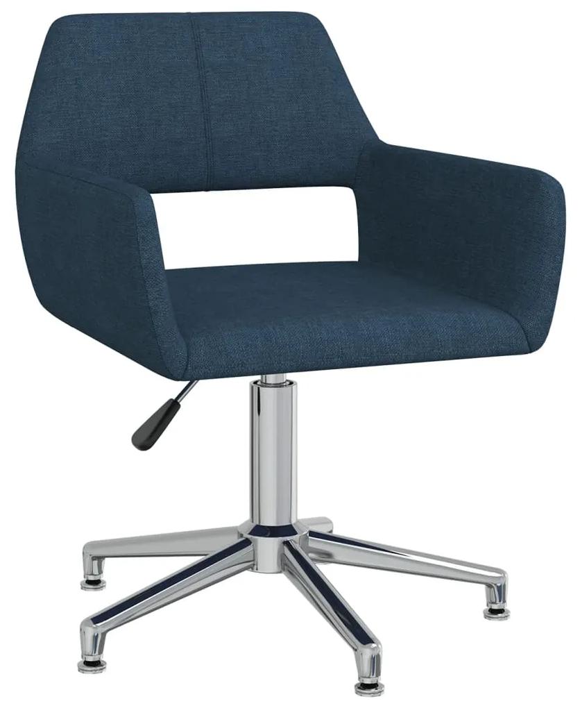 330336 vidaXL Otočná kancelářská židle modrá textil