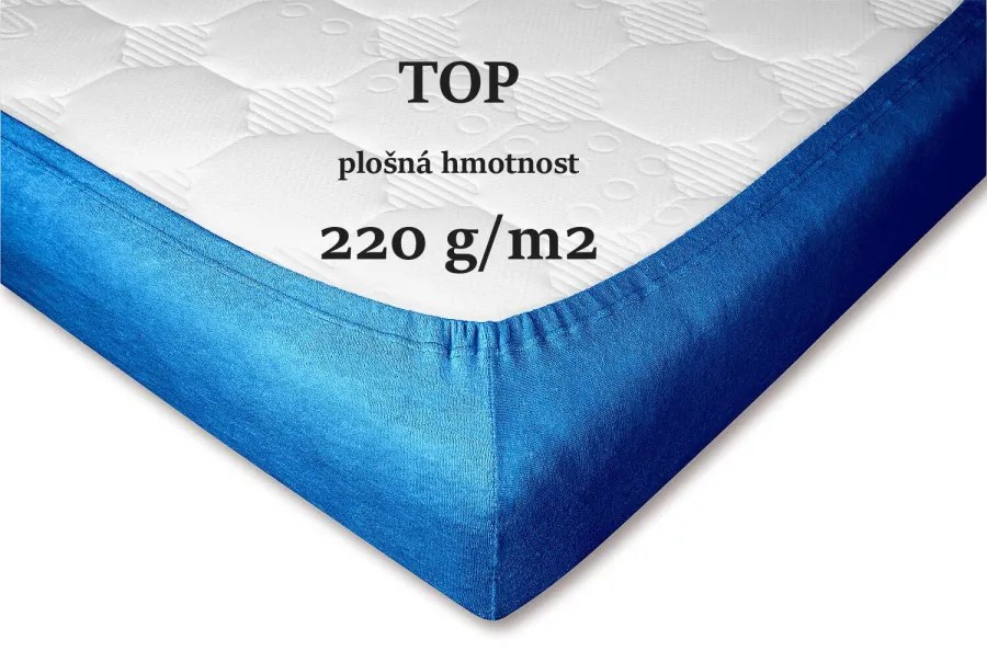 DADKA Froté prostěradlo královská modř Rozměr 200x200x20