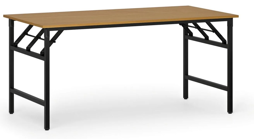 Konferenční stůl FAST READY, 160x80 cm, černá podnož, buk