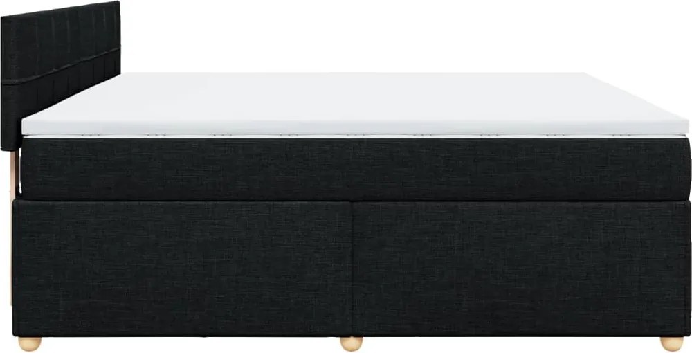 Box spring postel s matrací černá 180x200 cm textil 3289061