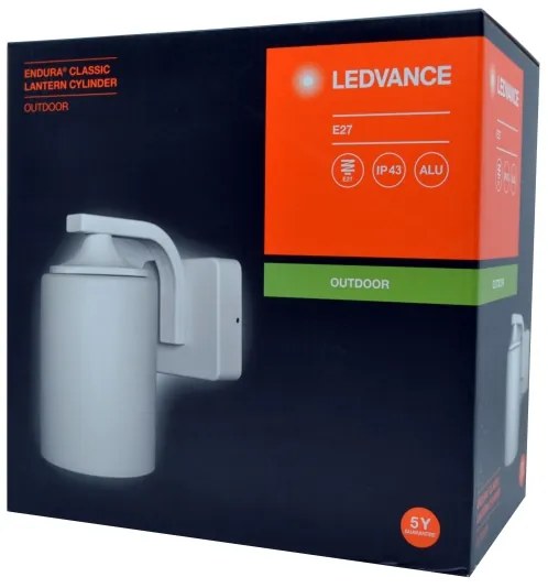 Ledvance - Venkovní nástěnné svítidlo CYLINDER 1xE27/60W/230V IP43 bílá