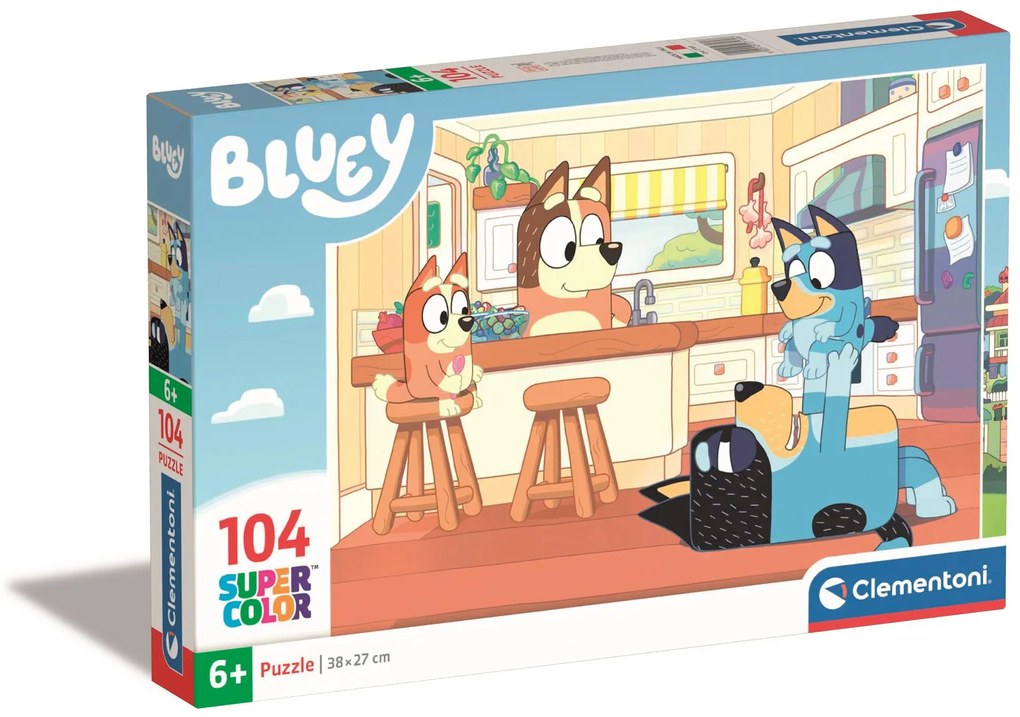 Clementoni - Puzzle Supercolor 104 Bluey