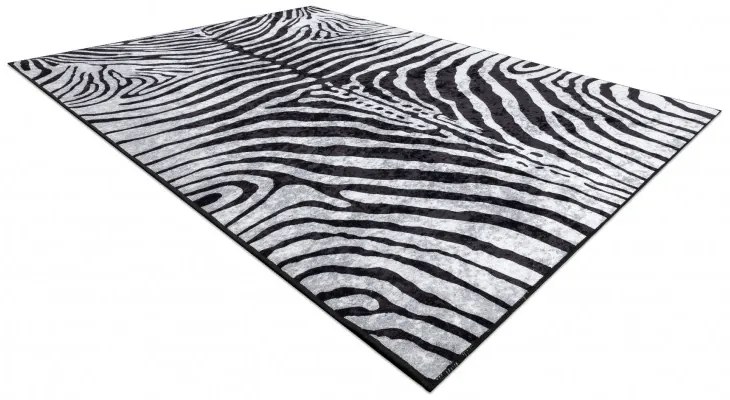 Dywany Łuszczów, Kusový koberec Miro 51331.803 Zebra black / white, 160x220, černobílá, chodba / předsíň