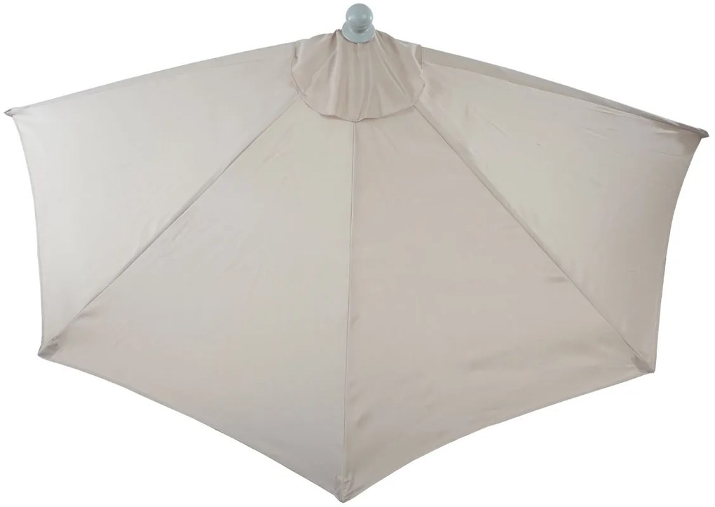 Slunečník půlkruh Parla - polyester/hliník - 270cm krémový bez podstavce