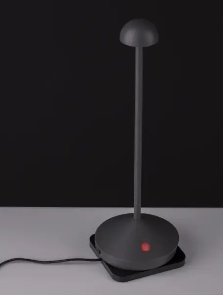 Venkovní stolní lampa Lumo tmavě šedá
