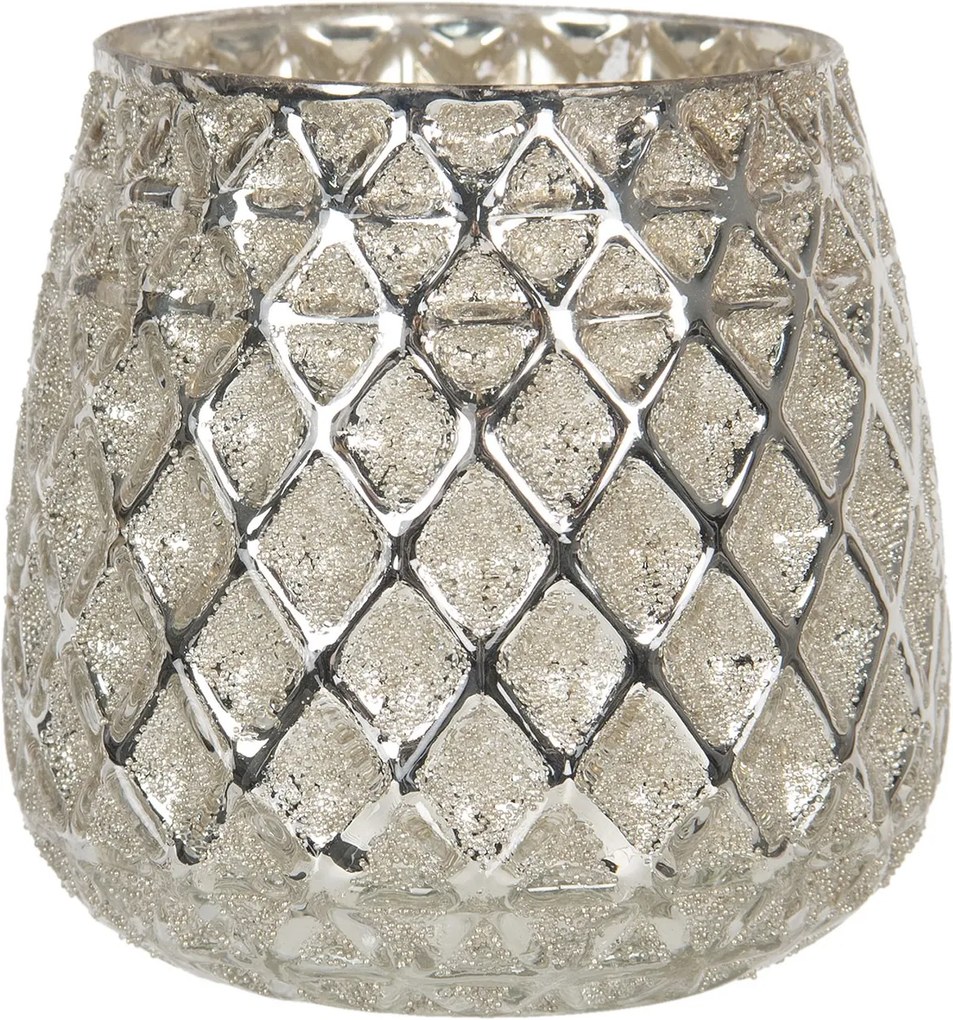 Béžový skleněný svícen na čajovou svíčku Silvain - Ø 11*12 cm