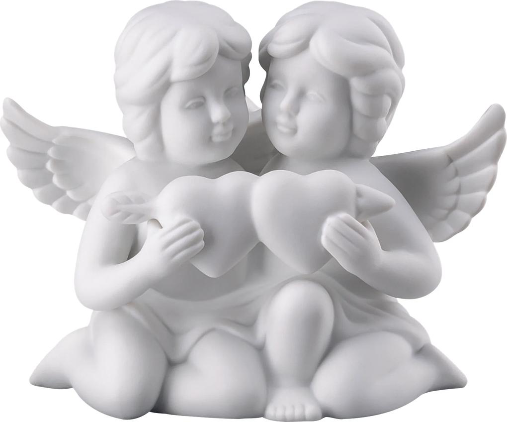 Figurka Classic dvojice andělů se srdcem střední