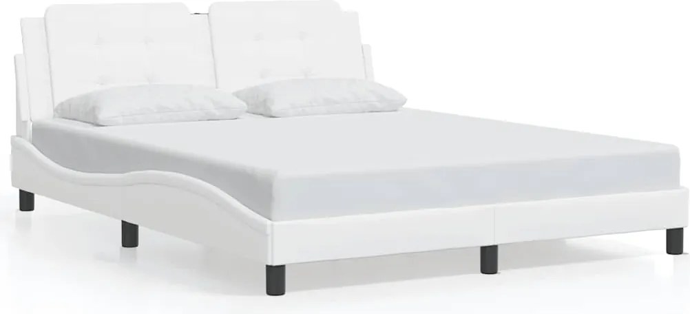 Rám postele bez matrace Zadar bílý 160x200 cm umělá kůže 3208192