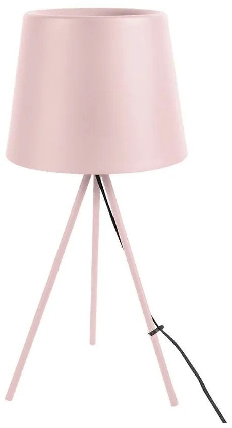 LEITMOTIV Stolní lampa Classy Metal ružová 57 cm x 27,5cm