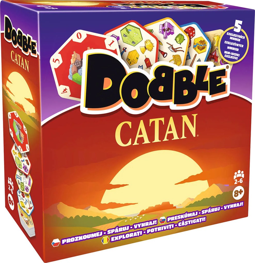ASMODEE Hra postřehová Dobble Catan CZ *SPOLEČENSKÉ HRY* asdobcat08m