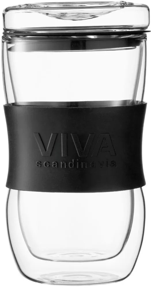 Viva scandinavia minima cestovní hrnek 450 ml černý sklo