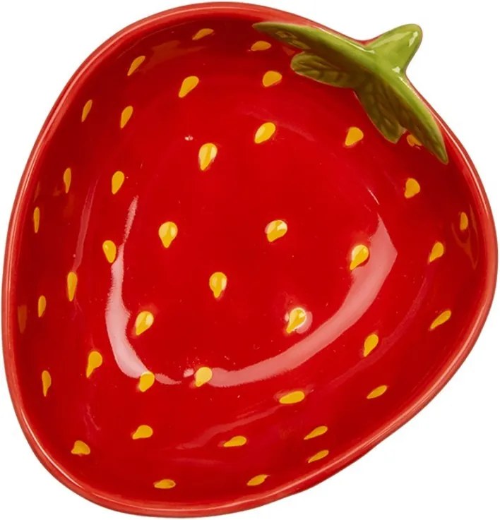 Červená miska ve tvaru jahůdky Strawberries S - 13*11*4 cm / 100 ml