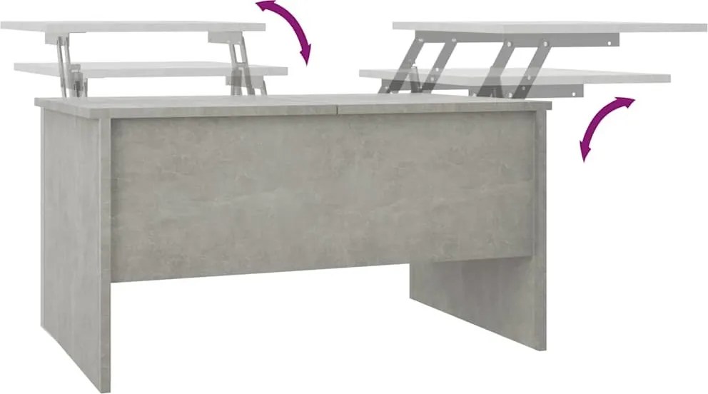 vidaXL Konferenční stolek 80 x 50 x 42,5 cm kompozitní dřevo [809732] Barva: bílá s vysokým leskem