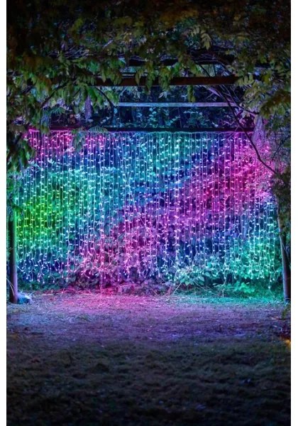 Kombinovaný LED světelný závěs Twinkly Curtain 150cm RGB-AWW 210LED