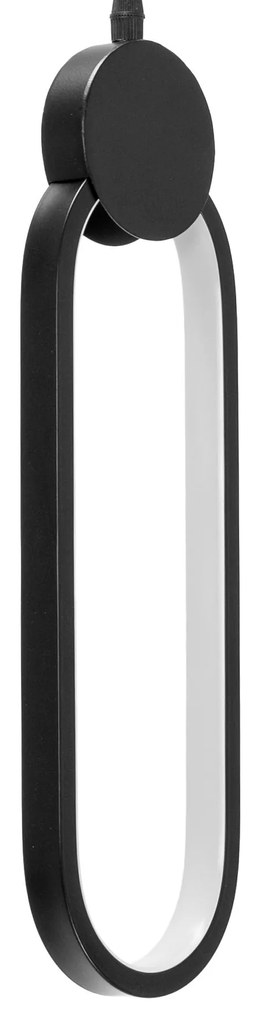 Toolight - LED závěsné stropní kruhové svítidlo APP851-CP, černá, OSW-07020