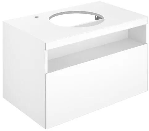 Keuco Stageline - Umyvadlová skříňka, 800x550x490 mm, s výřezem pro umyvadlo a baterii vlevo, bílá 32864300000