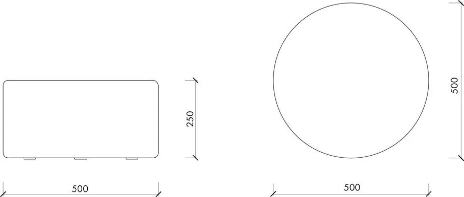 Šedý vlněný taburet Folk – noo.ma